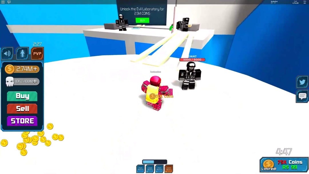 咯咯多解说超级英雄模拟器!复仇者联盟雷神!闪电干掉敌人?