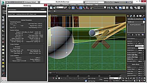 3dsMax V-Ray 渲染技术视频教程 55 制作动态模糊特效