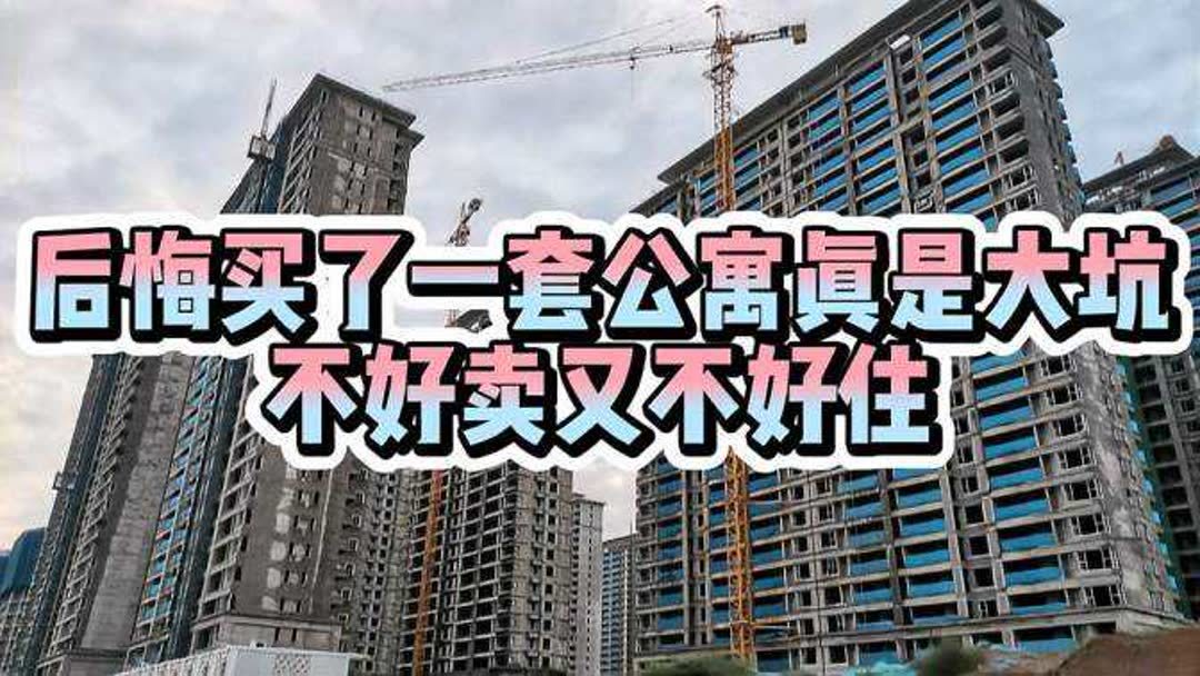 后悔买了一套公寓,真是入了大坑,不好住,不好卖,成了烫手山芋