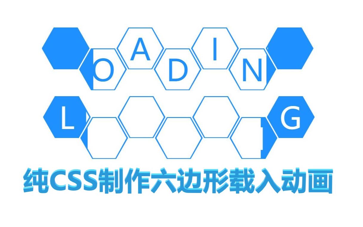 纯CSS制作六边形载入动画