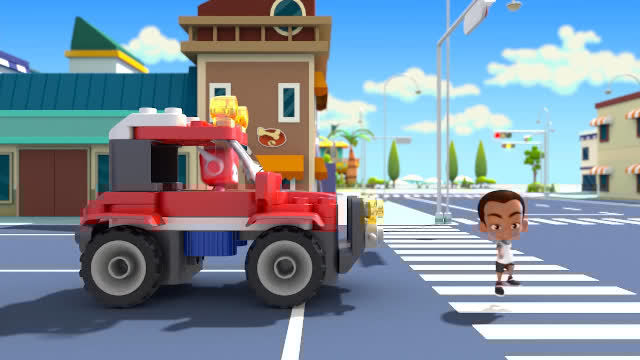 儿童安全动画:过马路时小心超速的车辆