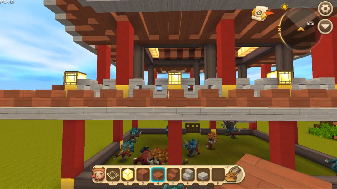 迷你世界建筑教学 古风小宫殿二层古风装饰来啦