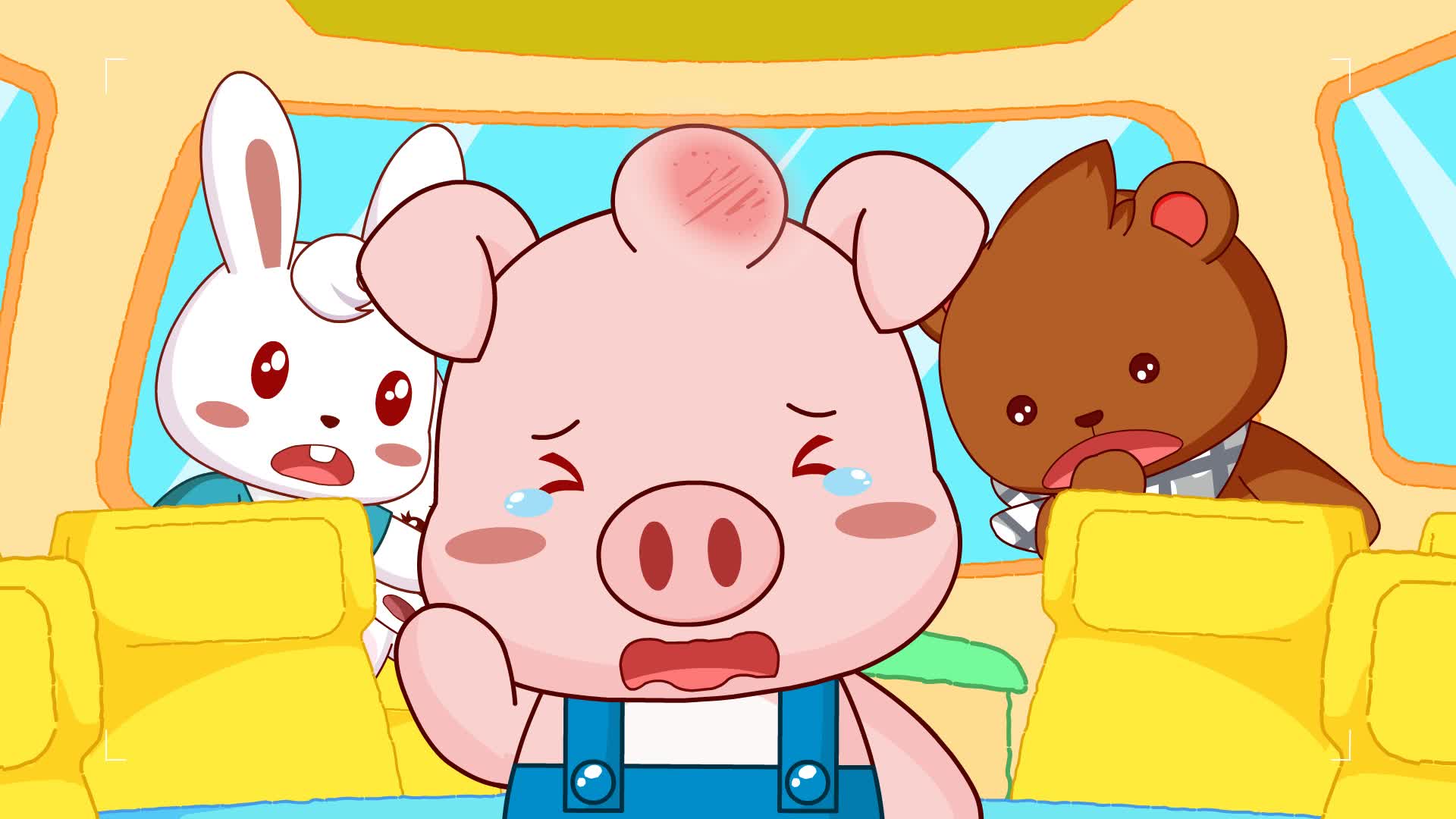 兔小贝安全教育动画第一季 019 安全坐校车