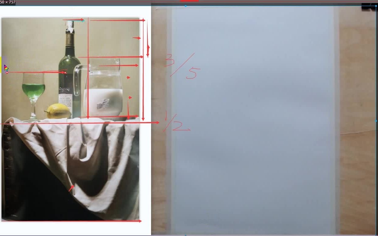 素描基础,静物画面玻璃质感,