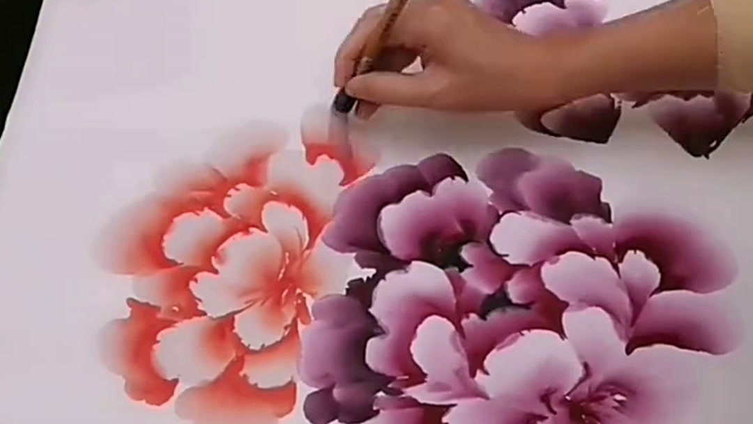 国画牡丹简单画法,一学就会