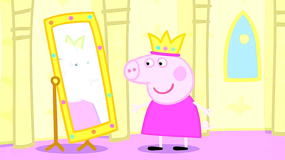 小猪佩奇梦见自己变成了沉睡公主,佩奇喜欢住在城堡里