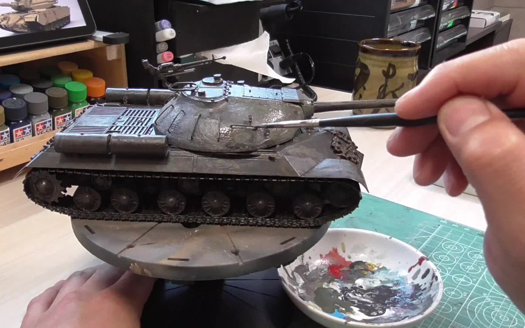 【戦車制作日记】田宫 1/35 苏联 JS-3重型坦克(斯大林战车)涂装制作