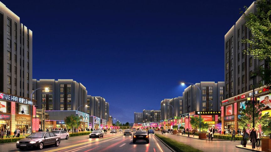 PS亮化设计夜景效果图LED楼体灯光秀户外景观照明工程规划AE动画