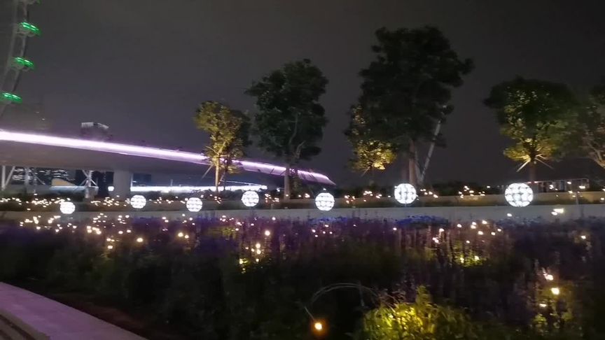 人很多啊,期待灯光秀!#扫码下单 #美业店面互联网解决方案