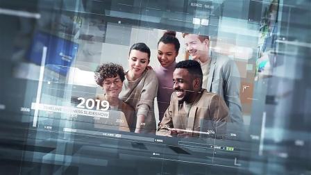 AE模板-时尚科技感企业公司发展历程时间介绍展示动画 Business ...