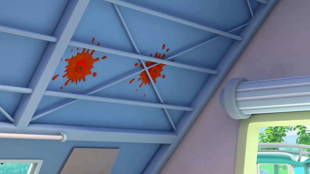 宝宝巴士之家里到处都是道哥扔的番茄