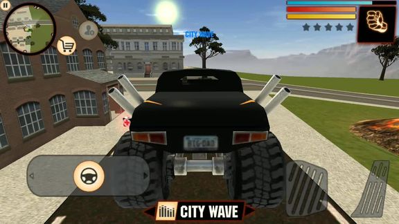 石巨人:石巨人开着轻飘飘的汽车撞上汽车会飞起来那撞上坦克呢