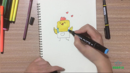 简笔画课代表,教你画简单可爱的小鸡,小朋友们学起来吧