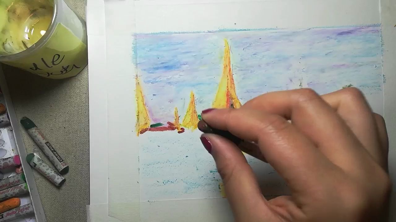 一百张经典油画棒--第23张帆船