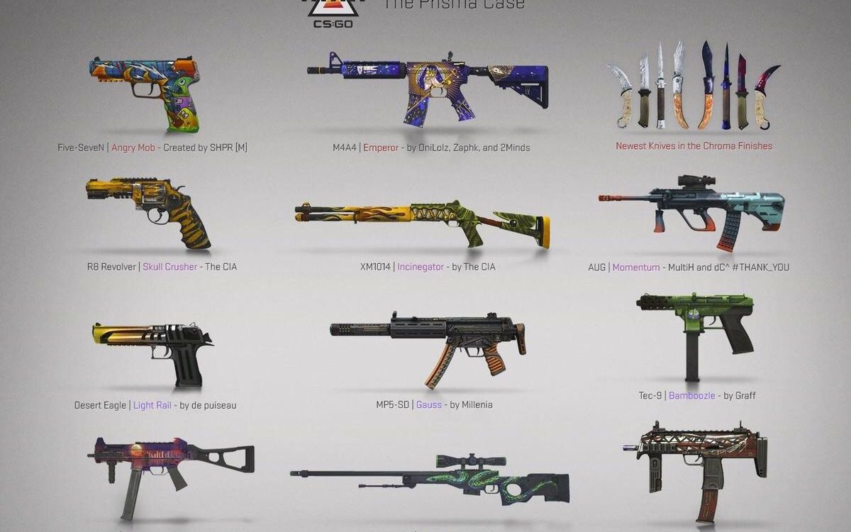 【CSGO】 Prisma 武器箱全枪械展示(展示+切枪+射击) 明天更新新刀