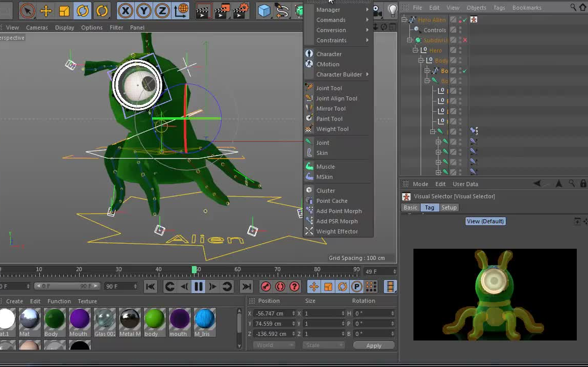 C4D 异域风格卡通角色建模+绑定+渲染 教程