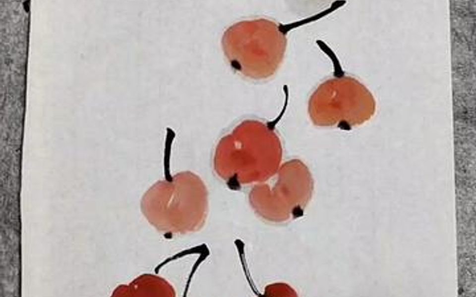 一分钟学会画樱桃