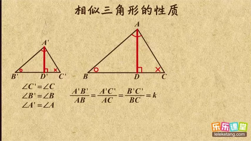 初三数学微课:相似三角形的性质