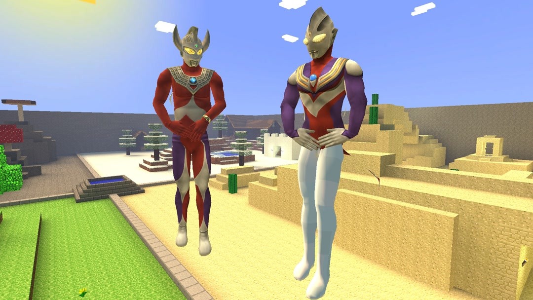 盖瑞模组:泰罗奥特曼和迪迦一起玩得好开心啊