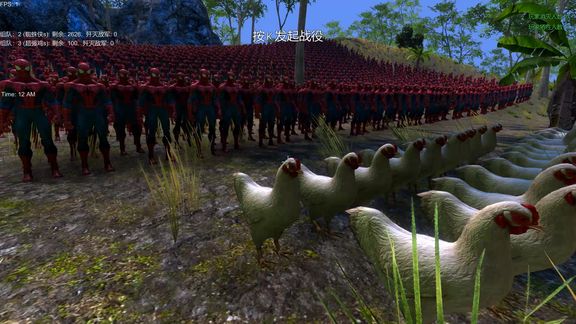 战争模拟器 母鸡挑战1000个蜘蛛侠?疯了吧