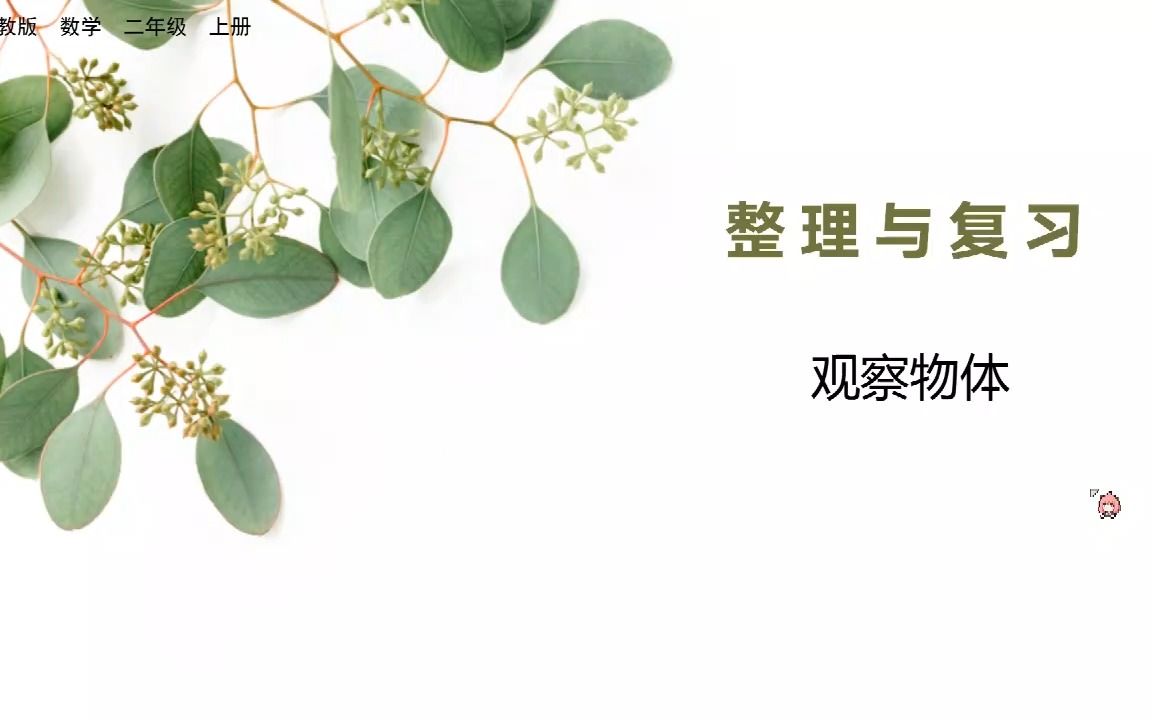 9.5 观察物体——练习题在专栏里哦~(冀教版数学二年级上册第9单元)