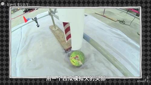 安全帽是如何"保命"的?6米高空扔下板砖,慢镜头下一看就知