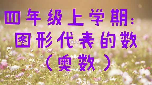 四年级上:图形代表的数(奥数)