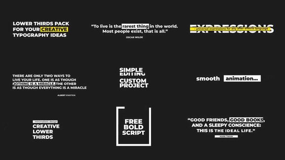9个创意的文本动画AE模板
