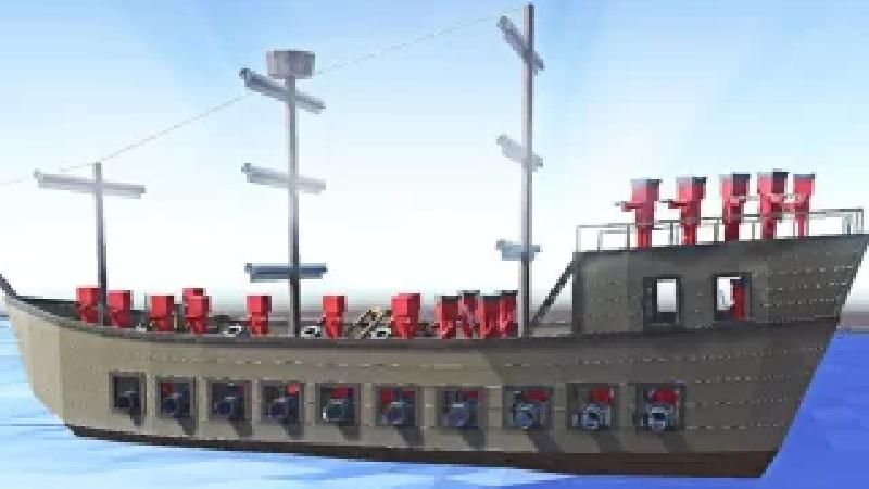 [单机游戏]【小熙解说】方块战争模拟器 古代战争! 海战里有海盗和军舰!