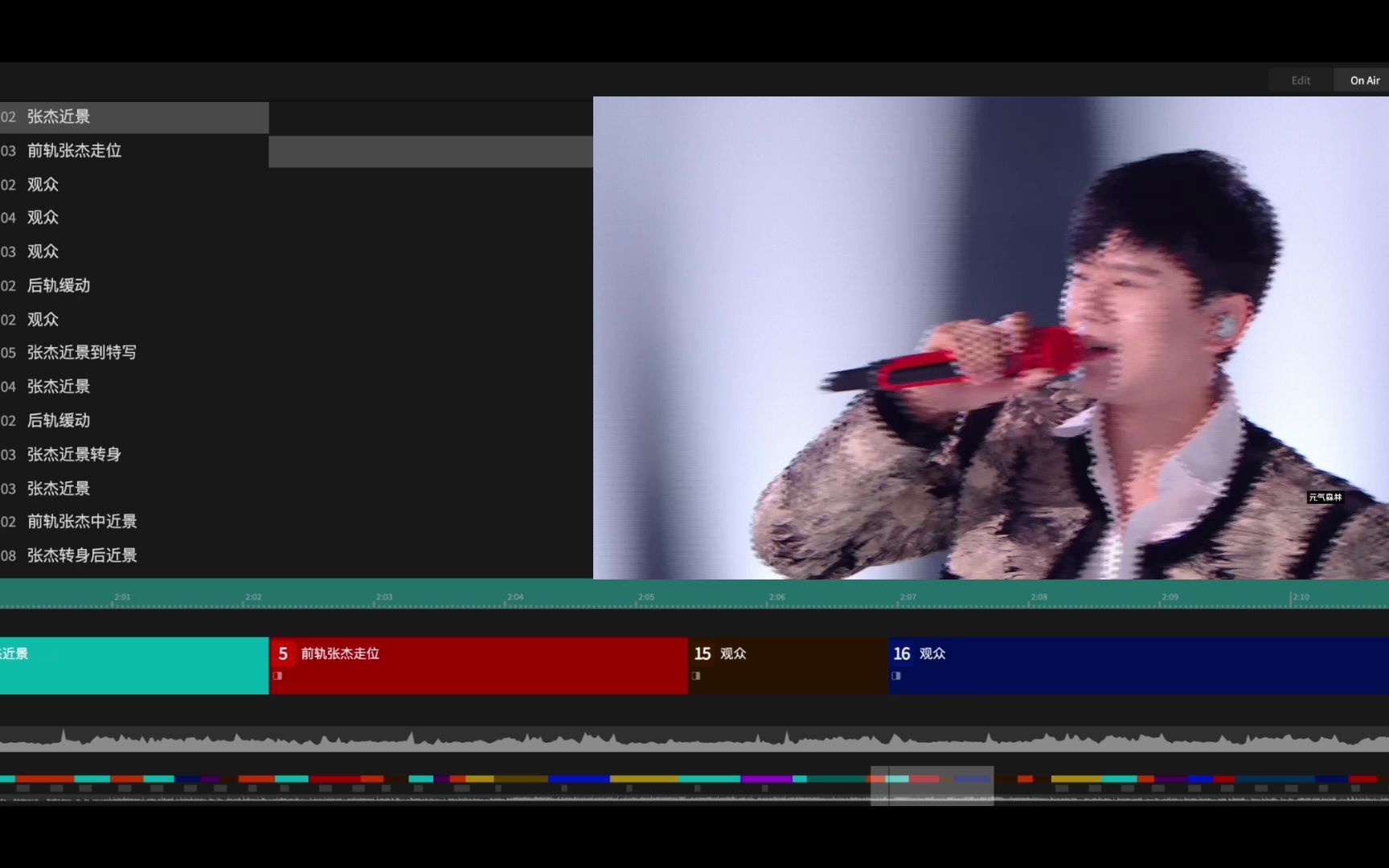 张杰 这就是爱 cuepilot 导播切换演示