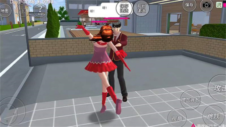 樱花校园模拟器:樱花小镇中病毒了,路上的人都会发疯打起来