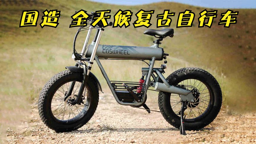中国造复古自行车,全天候全地形,20寸胖胎纯电动哪儿都能去!