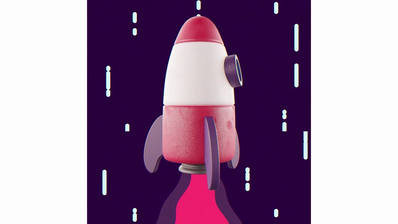 【Blender教程】卡通火箭建模