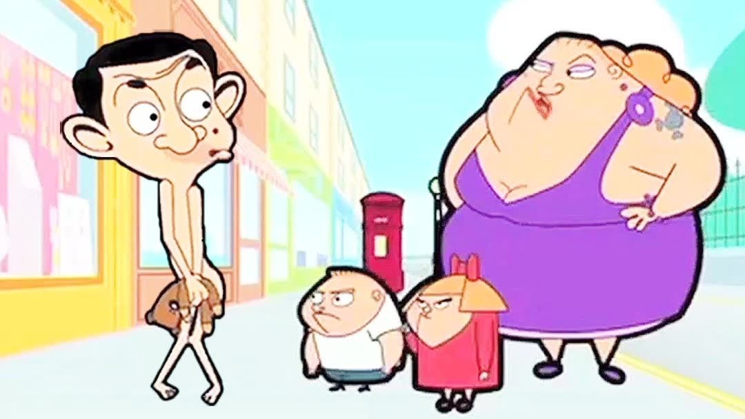 搞笑动画:会移动的垃圾桶,憨豆为什么要躲在垃圾桶里呢?