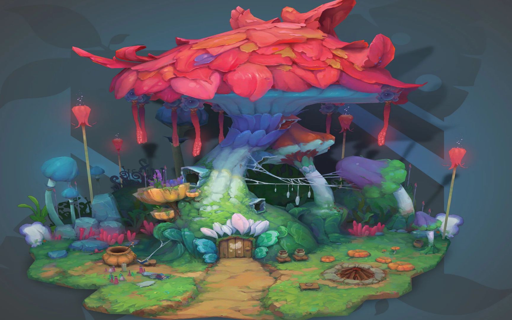 手绘全流程:3Dmax场景模型+uv+贴图绘画