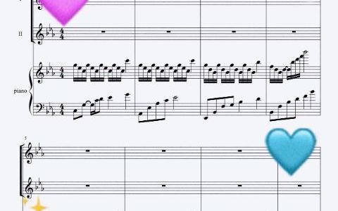 你的答案合唱+钢琴谱 2声部 合唱简谱钢琴伴奏谱 高品质