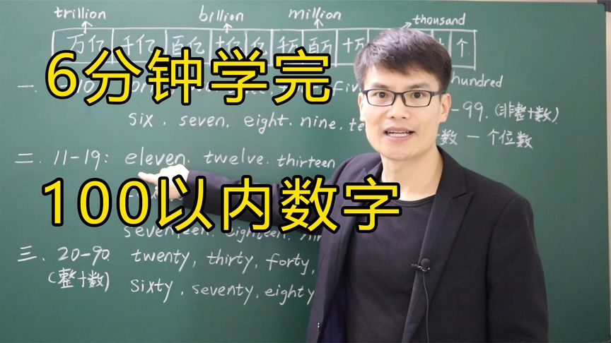 确保数字都说对,6分钟学完100以内的数字 #英语数词