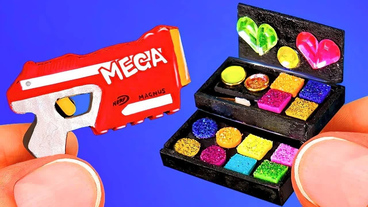 生活窍门:20个简单的DIY微型模型,拍摄的迷你书呆子、化妆包等