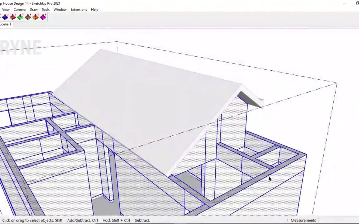 Sketchup 别墅洋房设计 (6.5 x 14米)+ Enscape 3.0室内室外渲染