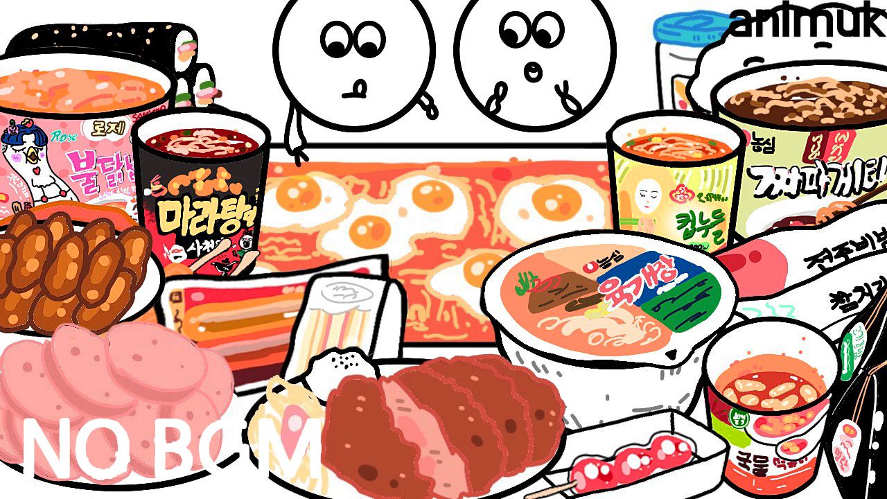 無背景音樂美食合輯第16集【治愈减压美食动画】