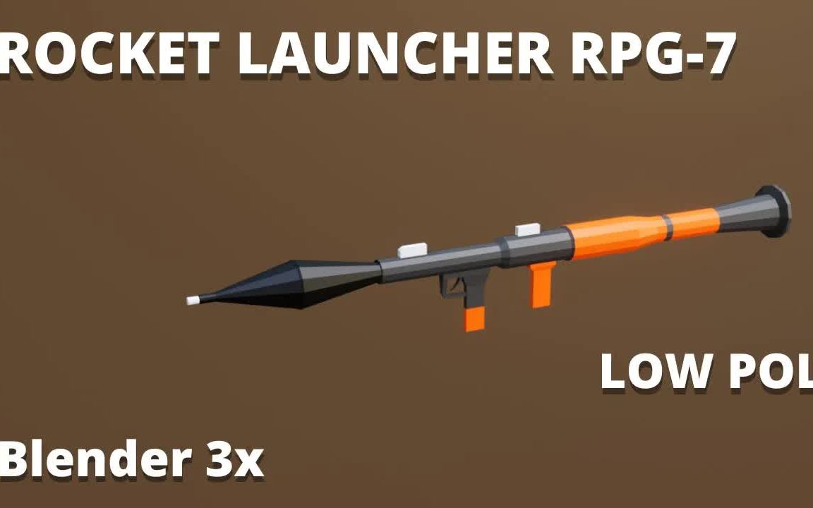 iBlender中文版插件 Blender 3x 中的低聚火箭发射器建模 教程Blender...