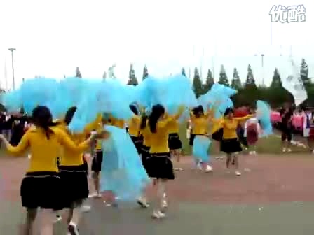建桥学院运动会入场式方阵表演-文传