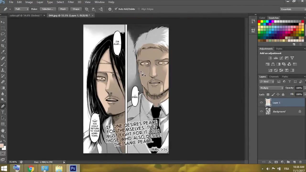 【巨人上色教程】UP主在某国外小组参与上色 这是我们组长亲自做的...