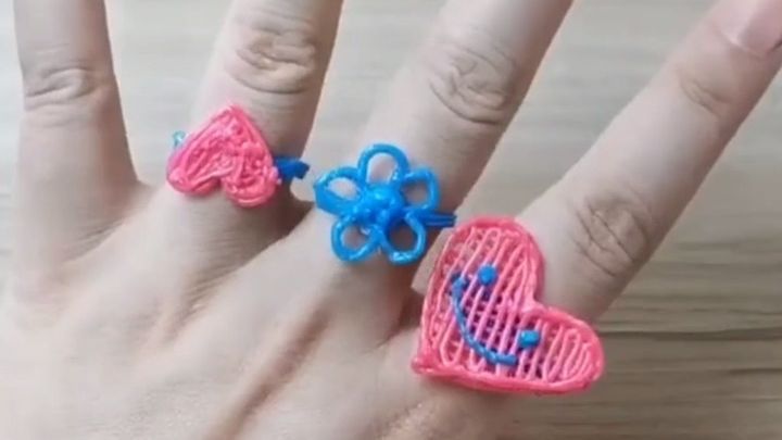 3D打印笔画出的小戒指
