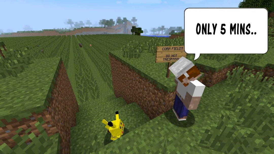 我的世界游戏搞笑动画我的世界与口袋妖怪皮卡丘