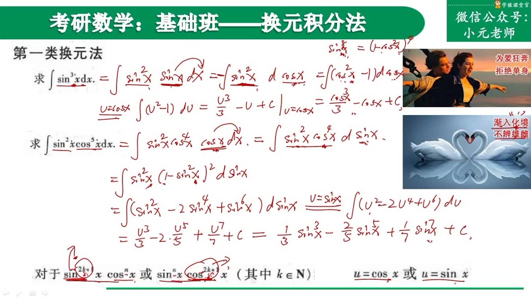 13.第一类换元积分法【小元老师】