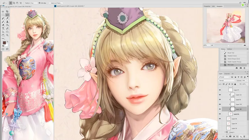 photoshop板绘动漫插画人物教程第23篇,喜欢电脑绘画的伙伴看看