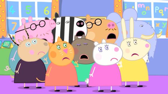 小猪佩奇:佩德罗一人感冒,把大家都传染了,棕熊医生带了好多药