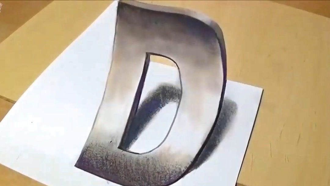 手工制作,简单画出3D效果的图,牛人技术!