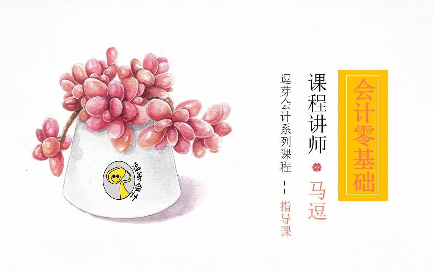 【逗芽会计】会计零基础 指导课